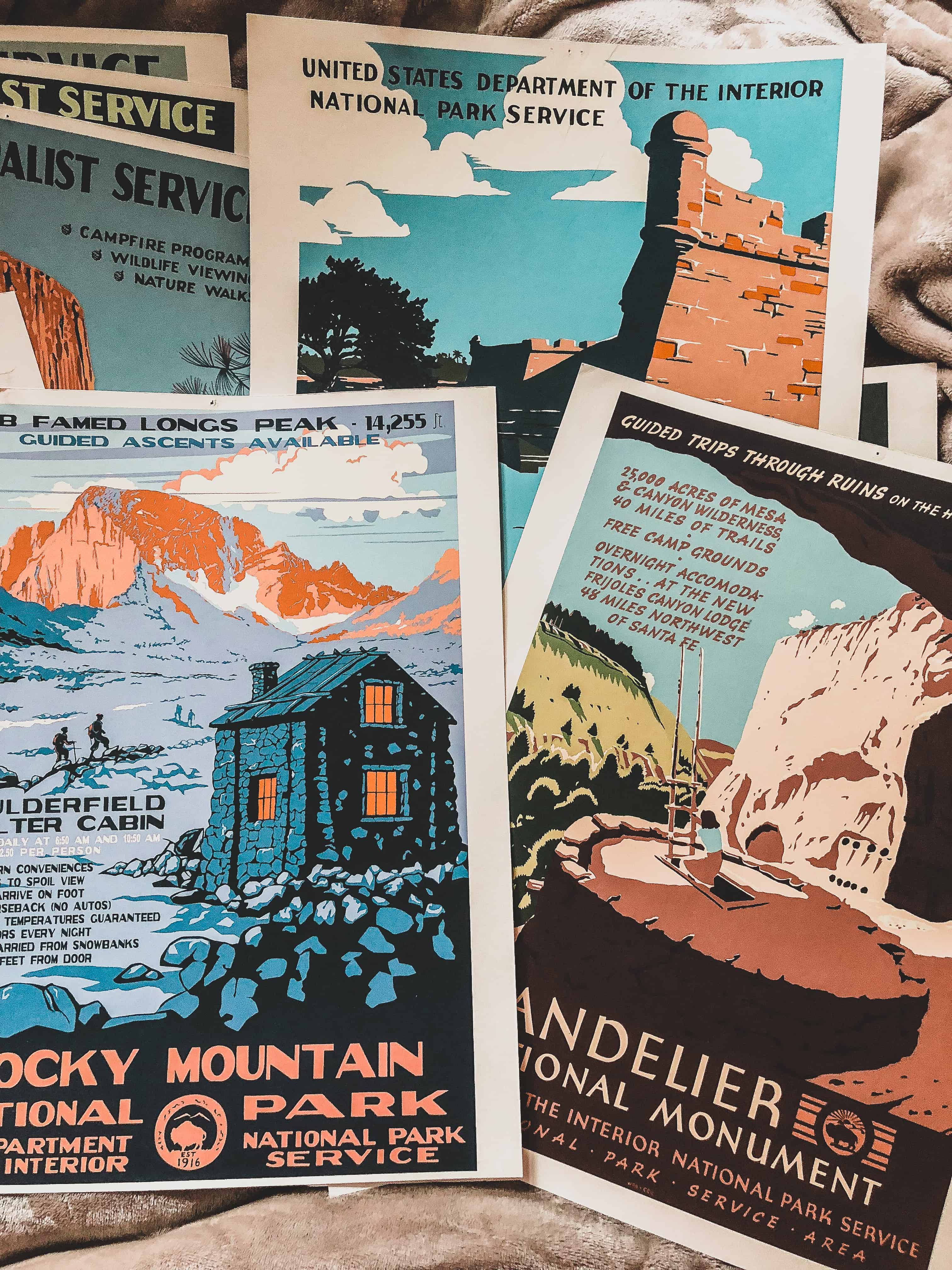 WPA National Park Posters Red Around the World